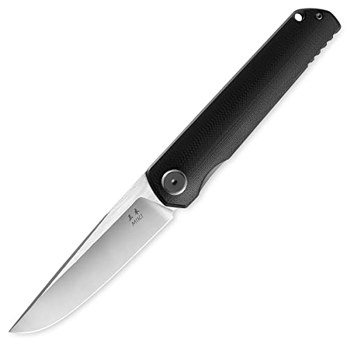 Miki Folding Knife Pocket Japanese Knife, G10 Handle, w/ D2 Steel Blade, Camping Outdoor Fishing And Everyday Carry, EDC Knife