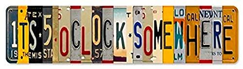Somewhere Unique Metal Wall Decor for Home, Diner, 16 x 4 Inches,Fun Kitchen Decor, Vintage Kitchen Signs