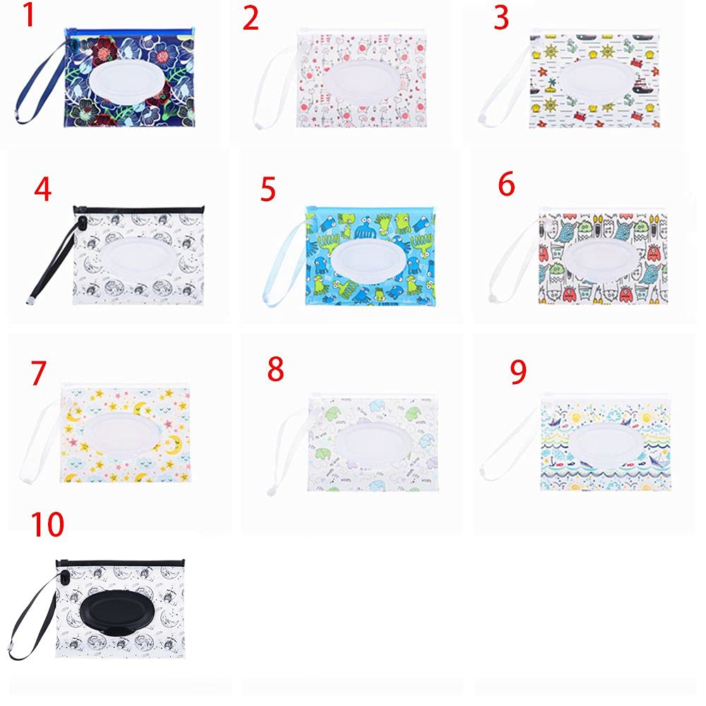 Portable Refillable Wet Wipe Container,Reusable Wet Wipe Pouch,Wipe Dispenser Container,Baby Travel Wet Wipe Holder Wipes Case(1)