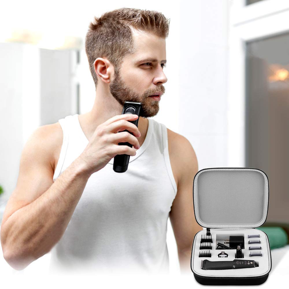 Hard Case Compatible with Philips for Norelco MG3750 Multigroom All-In-One Series 3000 Men's Electric Beard Trimmer Shaver. Clipper Storage Holder for 13 Attachment Trimmer and Accessories (Box Only)