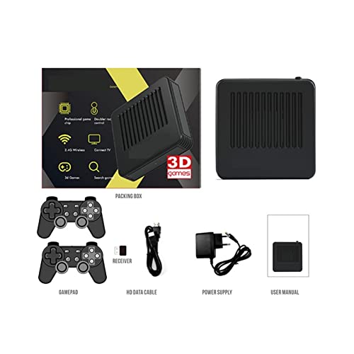 NICPET 4k HD Video Game Console 10000+ Retro Games 128G Dual System Family Gamebox 2.4G Wireless Controller