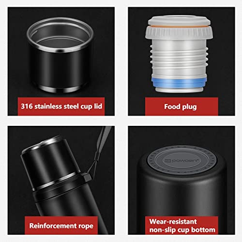 SEASD Thermos Mug 316 Stainless Steel Vacuum Flask Portable Thermos Bottle for Office Travel Hiking Cycling (Size : 500ml)