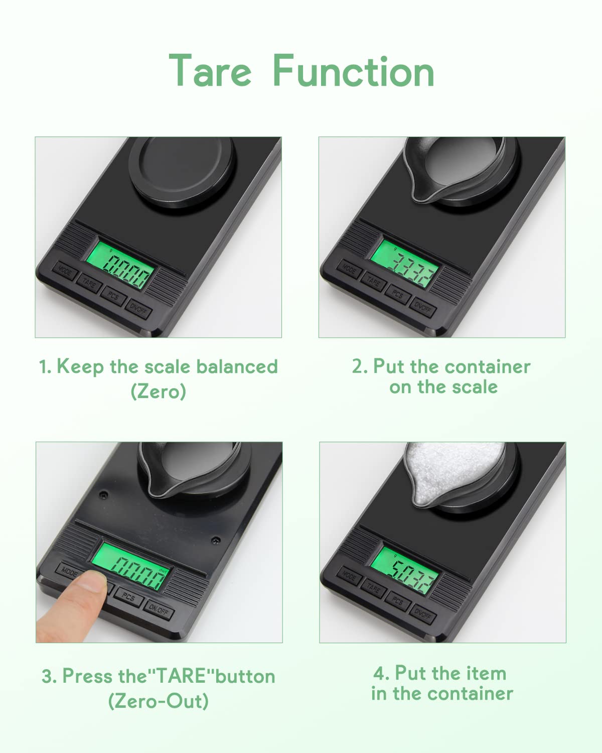 Milligram Scale (50g/ 0.001g) - Mg/Gram Scale, Precision Digital Pocket Kitchen Scale for Powder Medicine/Jewelry/Reloading/Herb(Including Batteries, Calibration Weights)