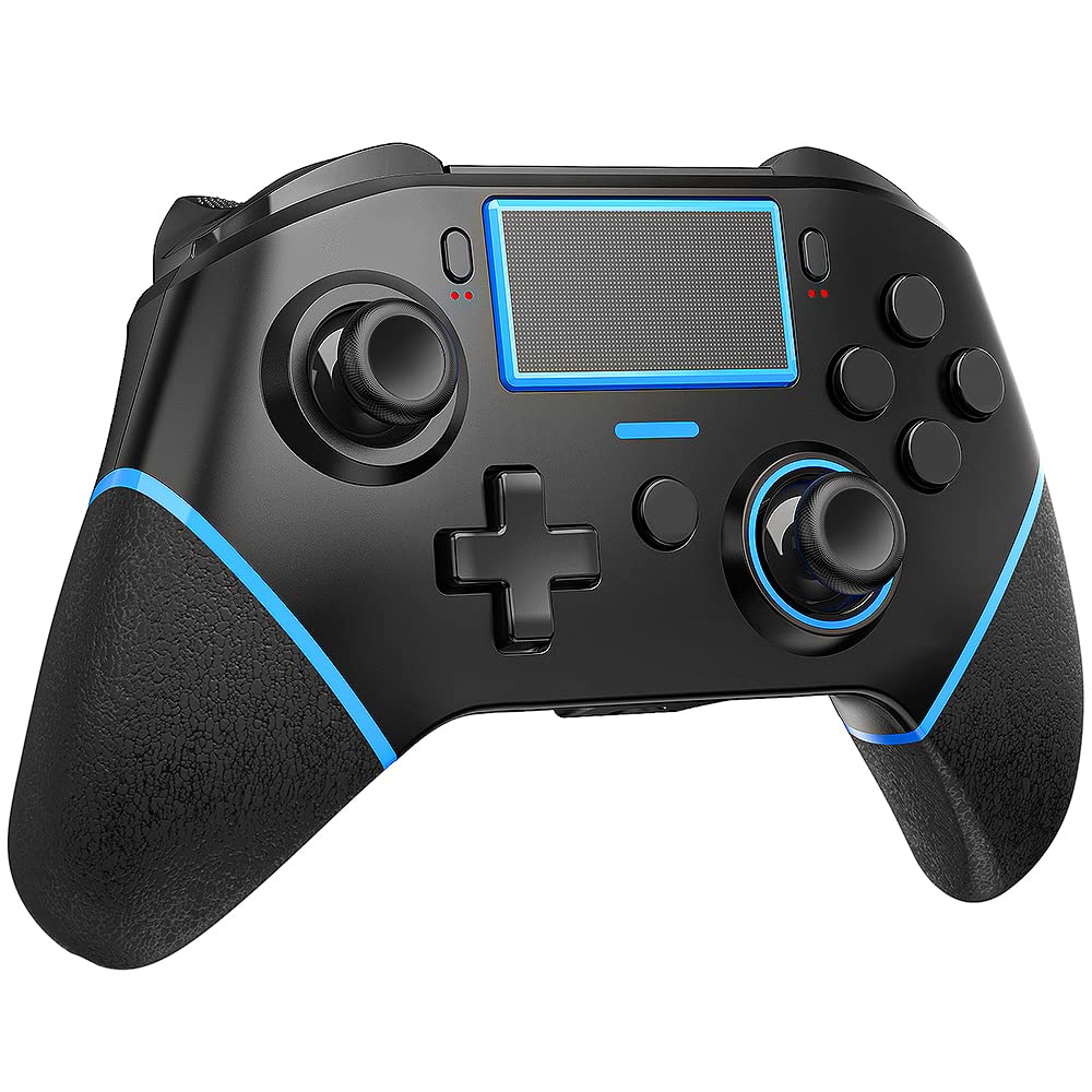 Ibotomo Wireless Controller for P4 Game Controllers with Back Button/Turbo/Vibration/6-axis Motion Control/Stereo Headset Jack/Touch Pad Controller Compatible with P4/ Slim/Pro/Great Gamepad Gift