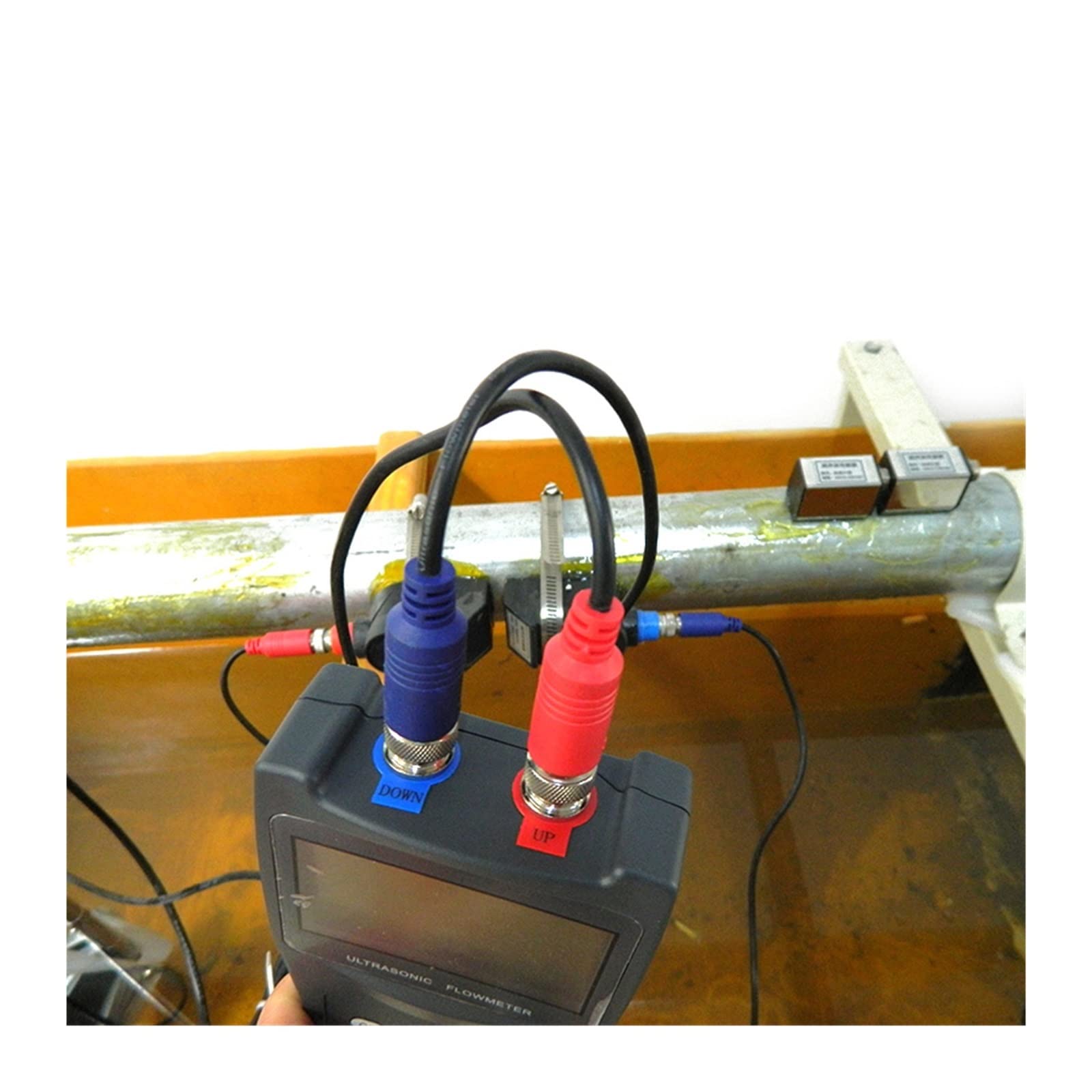 QYTEC Hose Timer TDS-100H-M2 Ultrasonic Water Flowmeter with Sensor DN50~DN700mm, 0-160℃ Transducer Handheld Digital Liquid Ultrasonic Flow Meter Water Timer