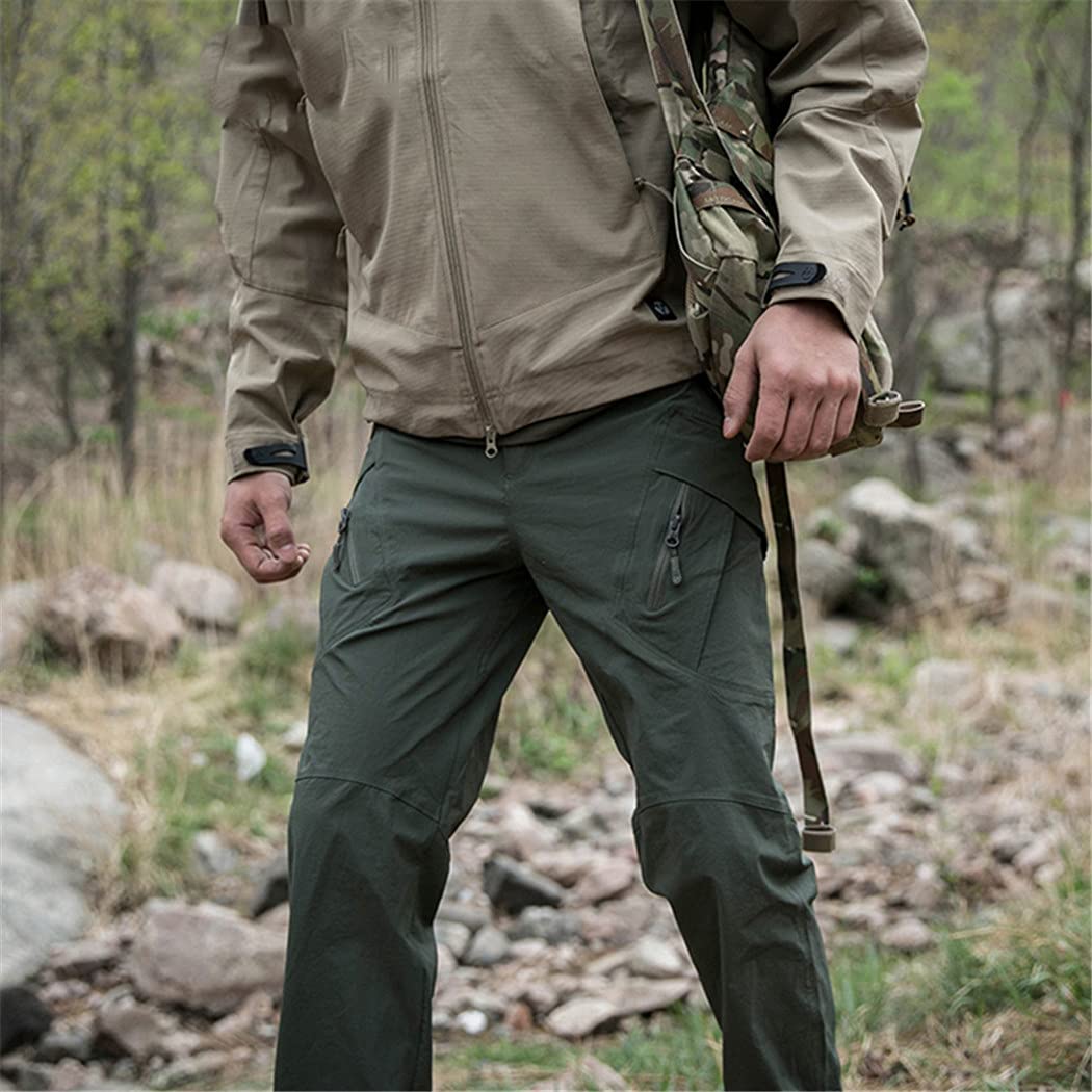 KEHAIOO Autumn Tactical Style Pants, Military Army SWAT Combat Cargo Pants, Men Casual Quick Dry Solid Trousers Gray L