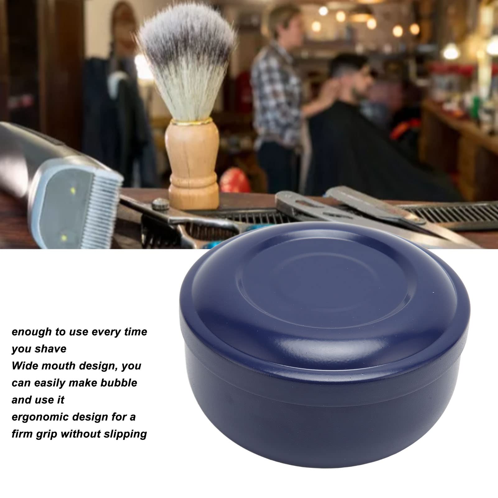 Rosvola Shaving Soap Bowl, Easy To Lather Shaving Foam Bowl with Lid for Travel