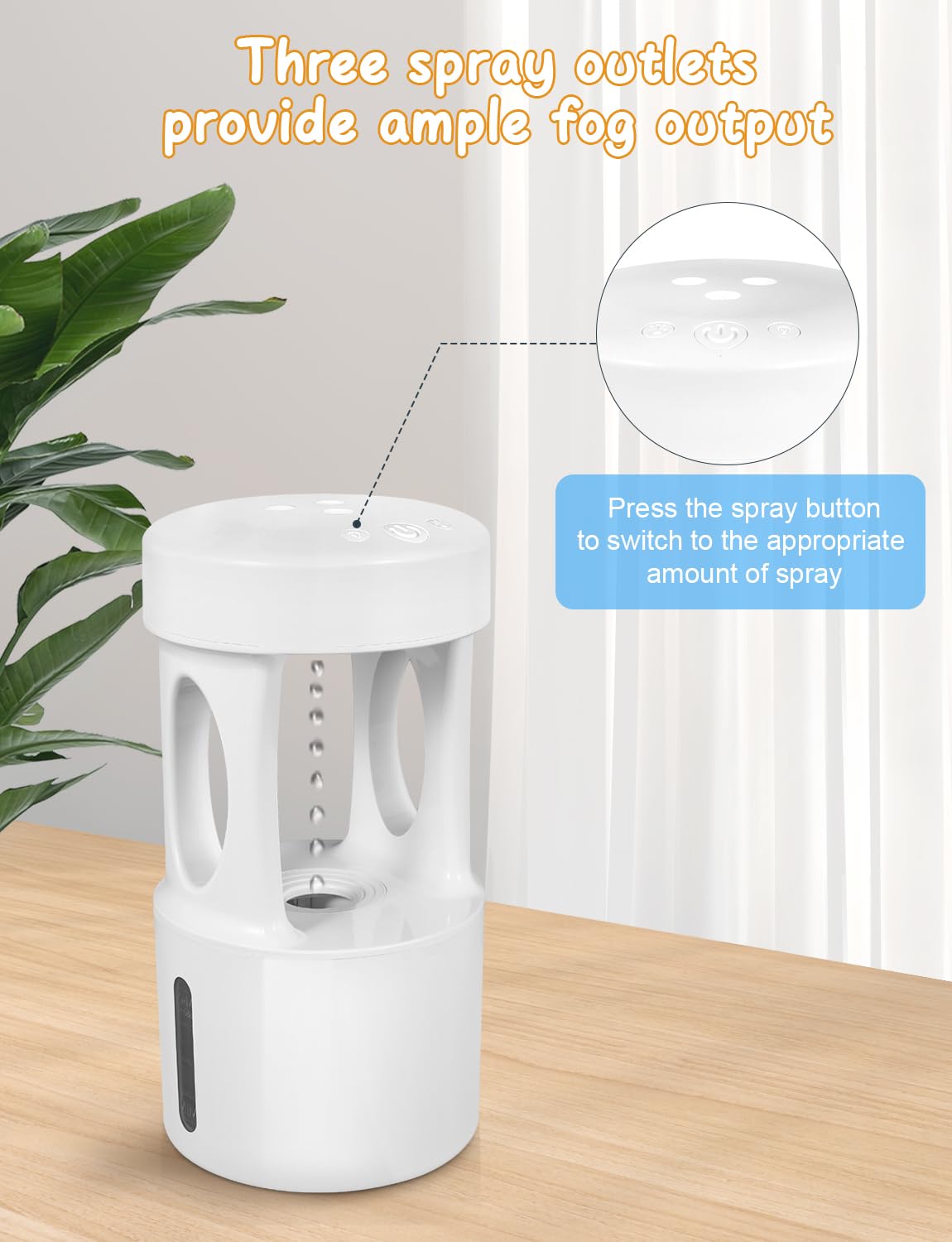 RooXchowla Anti Gravity Humidifier,Water Drop Humidifier ,Drip Drop Humidifier with Night Light,Rain Cloud Humidifierhigh-capacity Silent humidifier for Bedroom/Baby Nursery/Bathroom//Living Room.