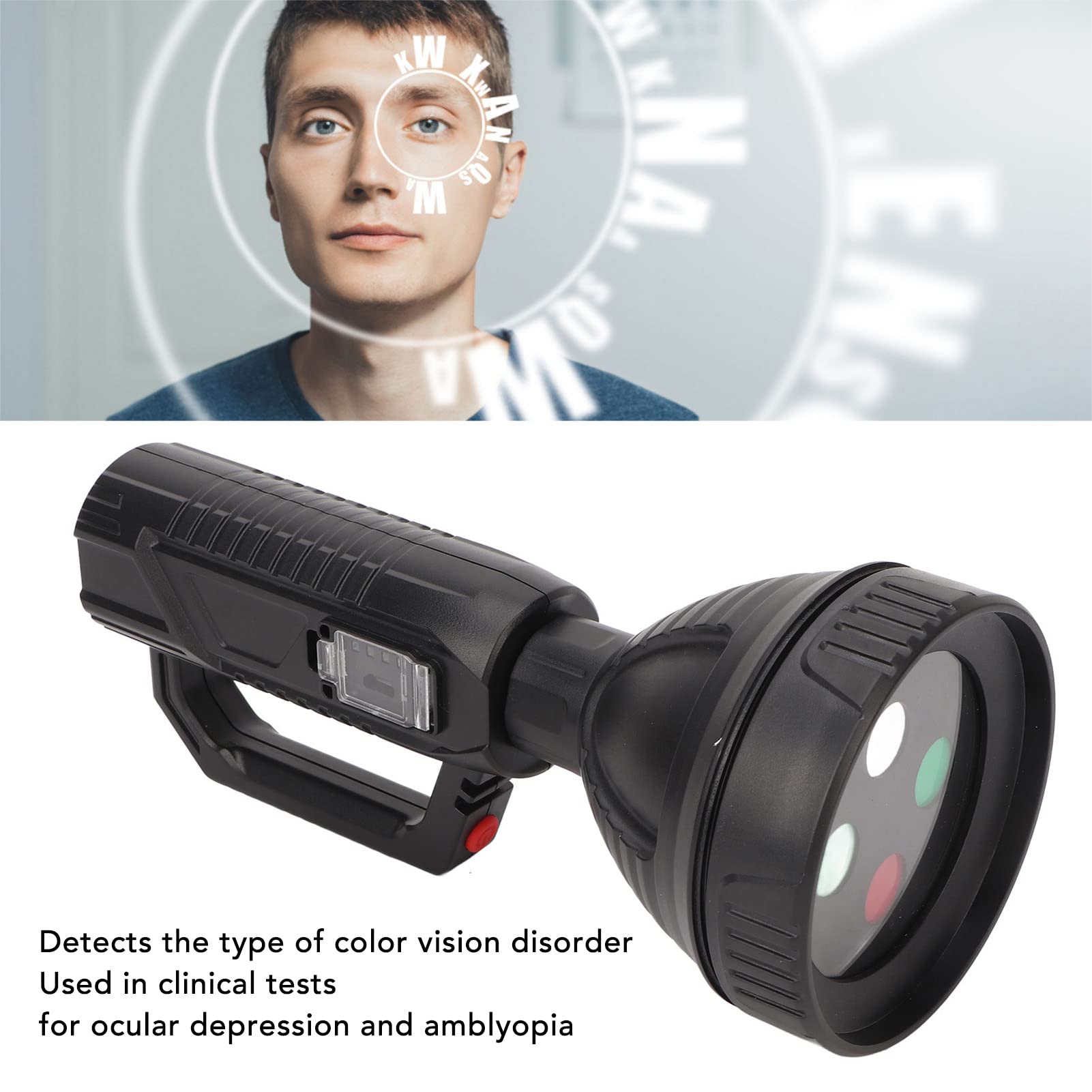 Portable 4-point Test Light, Accurate Detection Data 2000mah 4-point Test Light, Nonslip with USB Charging Cable for Ophthalmology