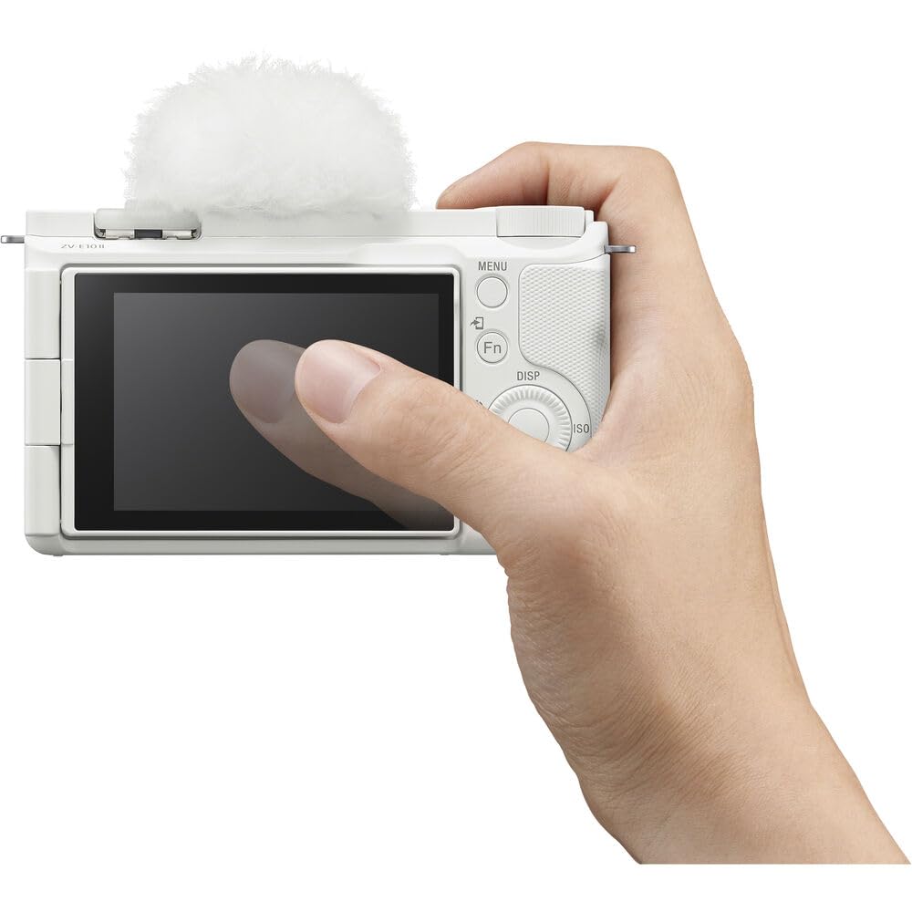 Sony Alpha ZV-E10 Mirrorless Camera (White) Bundle with Gadget Bag, Flexible Tripod & More | ILCZV-E10/W