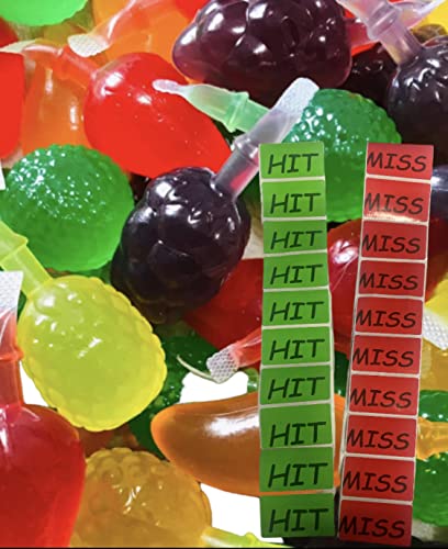 Tik Tok trend hit or miss challenge fruit jelly pack of 2 with HIT or MISS stickers (20)