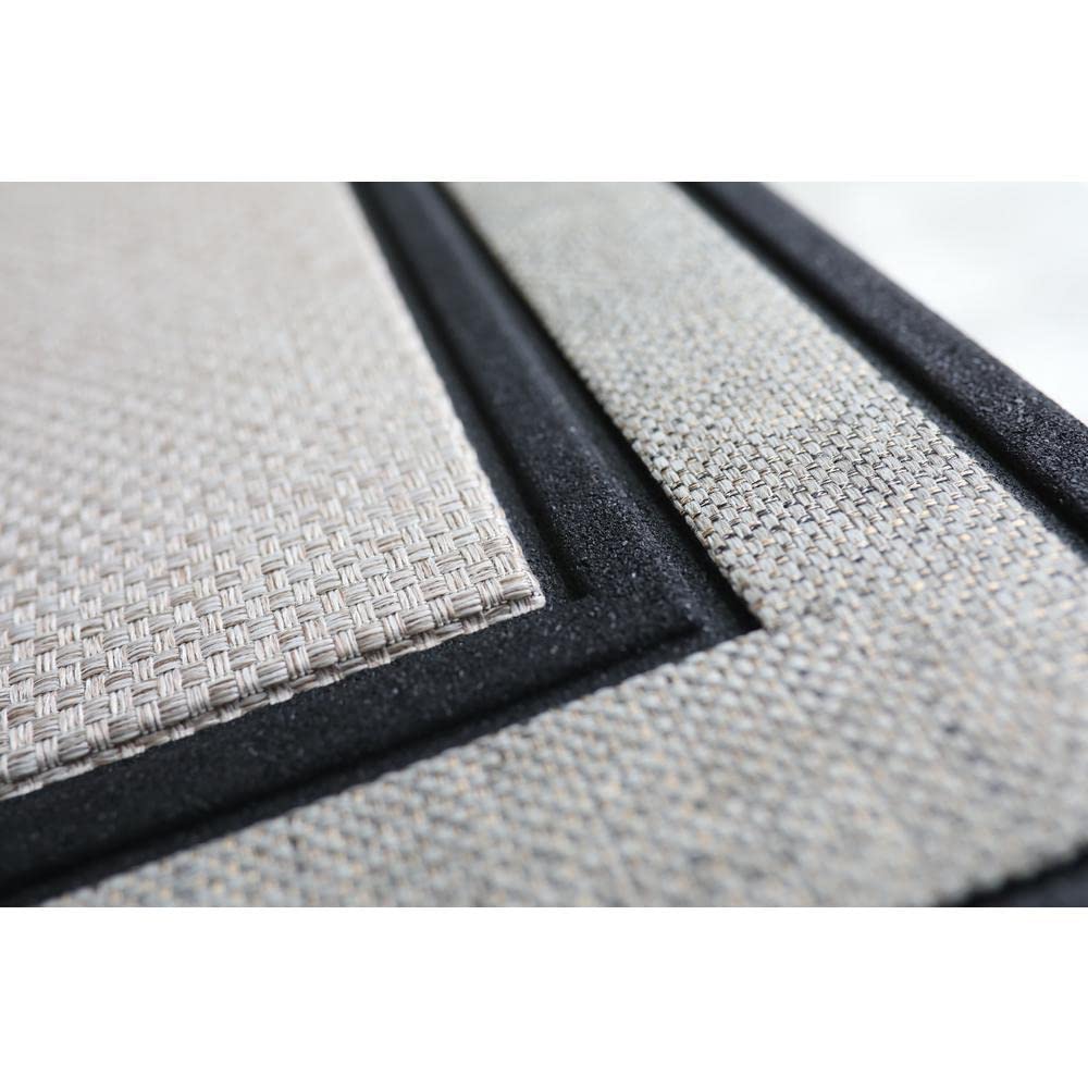 Outdoor Indoor Doormat 18" x 30" Gray / Beige / Black Rubber Backed Door Mat Cute Shoes Take Them Off Funny