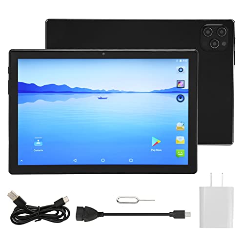 soobu 10.1 Inch Tablet Portable Tablet 100-240V 6G RAM 128G ROM 5G 2.4G WiFi 10.1 Inch IPS Screen Home for Travel (US Plug)
