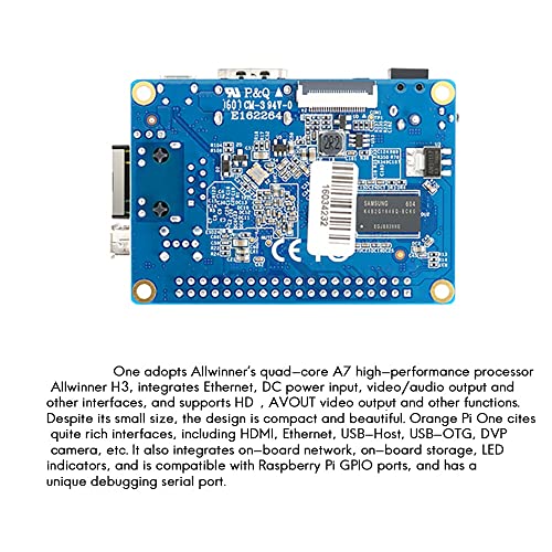 Smala for OrangePi One PC Development Board Allwinner H3 ARM 1GB Memory Programming Microcontroller with Heat Sink