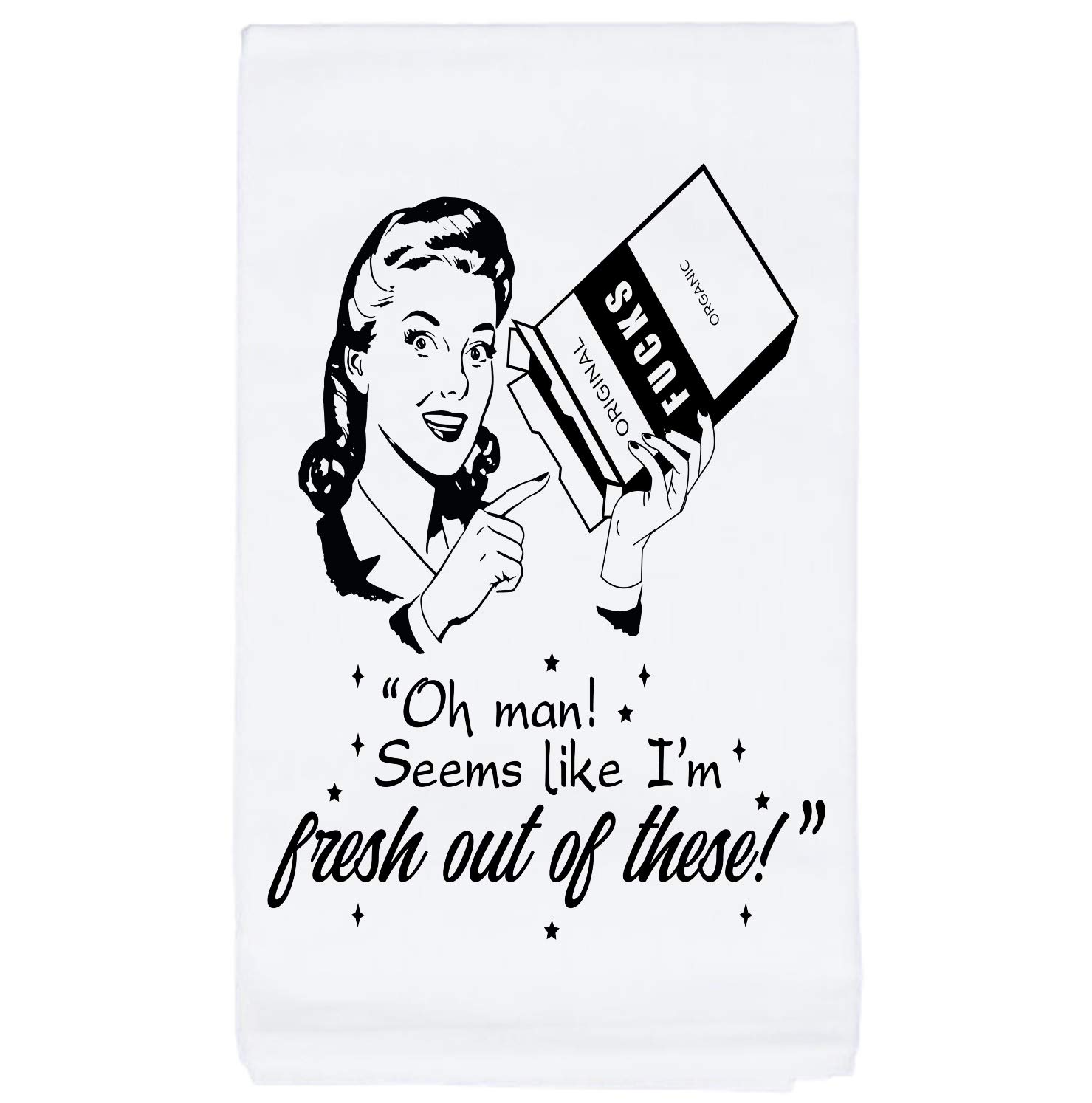 Le vélo Funny Kitchen Towel, Funny Dish Towel, Funny Hand Towel, Fun Kitchen Towels, Tea Towels Funny, with Sayings, Decorative, Cute, Sarcastic, Decor, Sassy, White, 27 inch x 27 inch