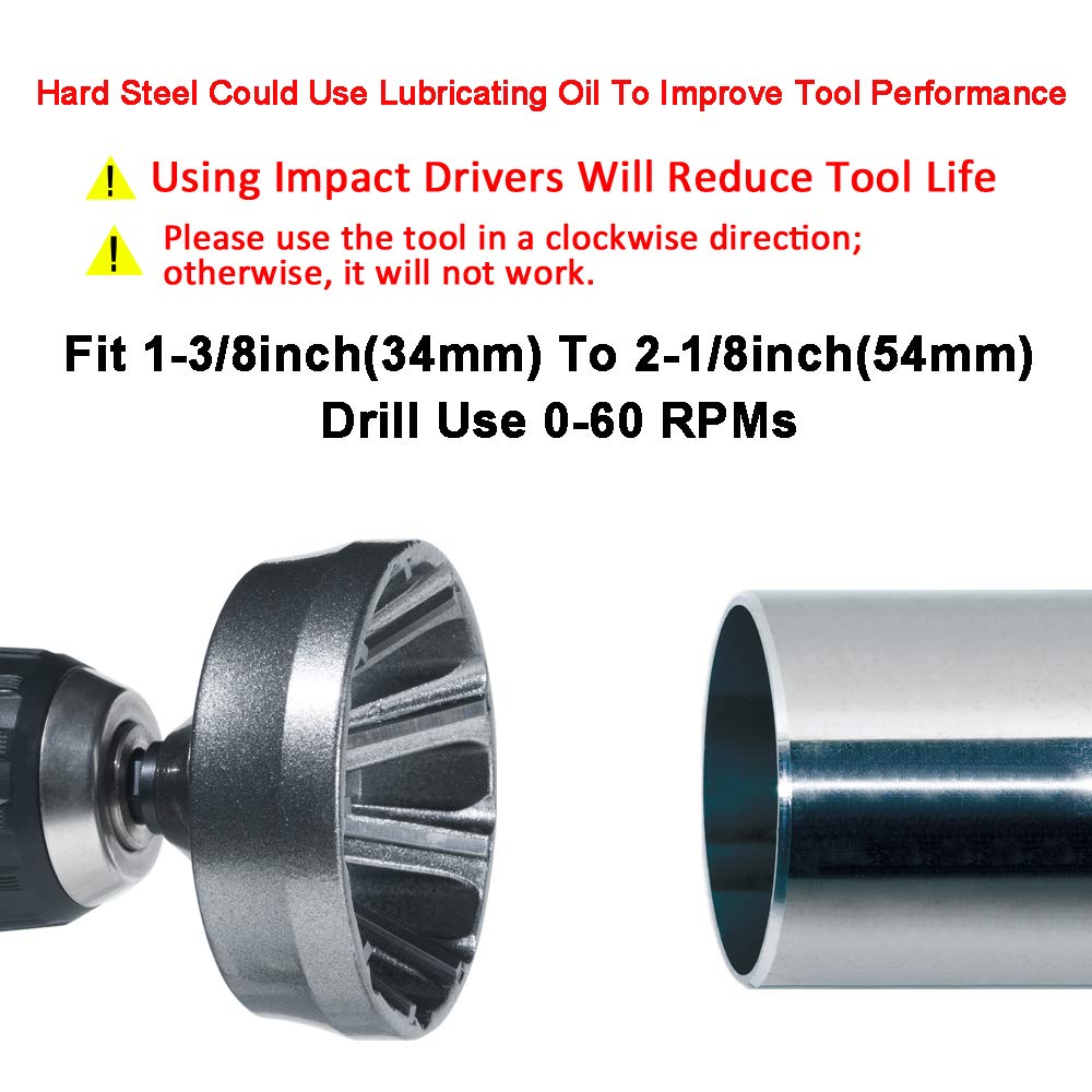 ORXPLUS Tools 2 PCS Deburring External Chamfer Tool, Tungsten Blade, Deburring Drill Bit, Remove Burr Tools