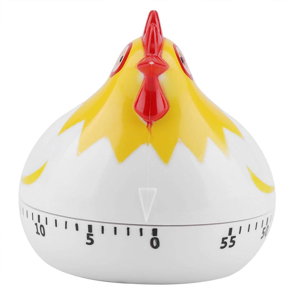 MAGT Chicken Timer, Cute Cartoon Kitchen Timer 2.55 * 2.55 Inch Cooking Timer Reminder Countdown Timer for Cooking Baking Sport Game