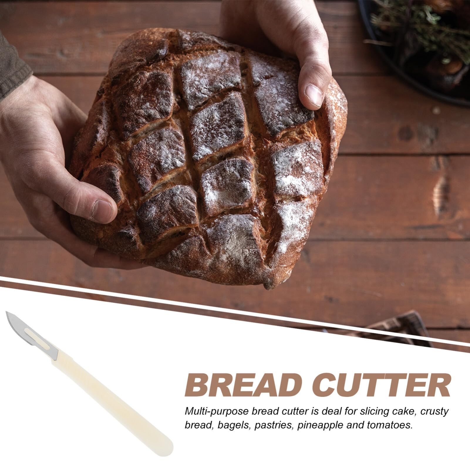 Luxshiny 4pcs Bread Lame Bread Cutter Baking Cutter Bread Cutting Tools Bread Curve Cutter Sourdough Bread Knife Razor Dough Scoring Knife for Home Bakery