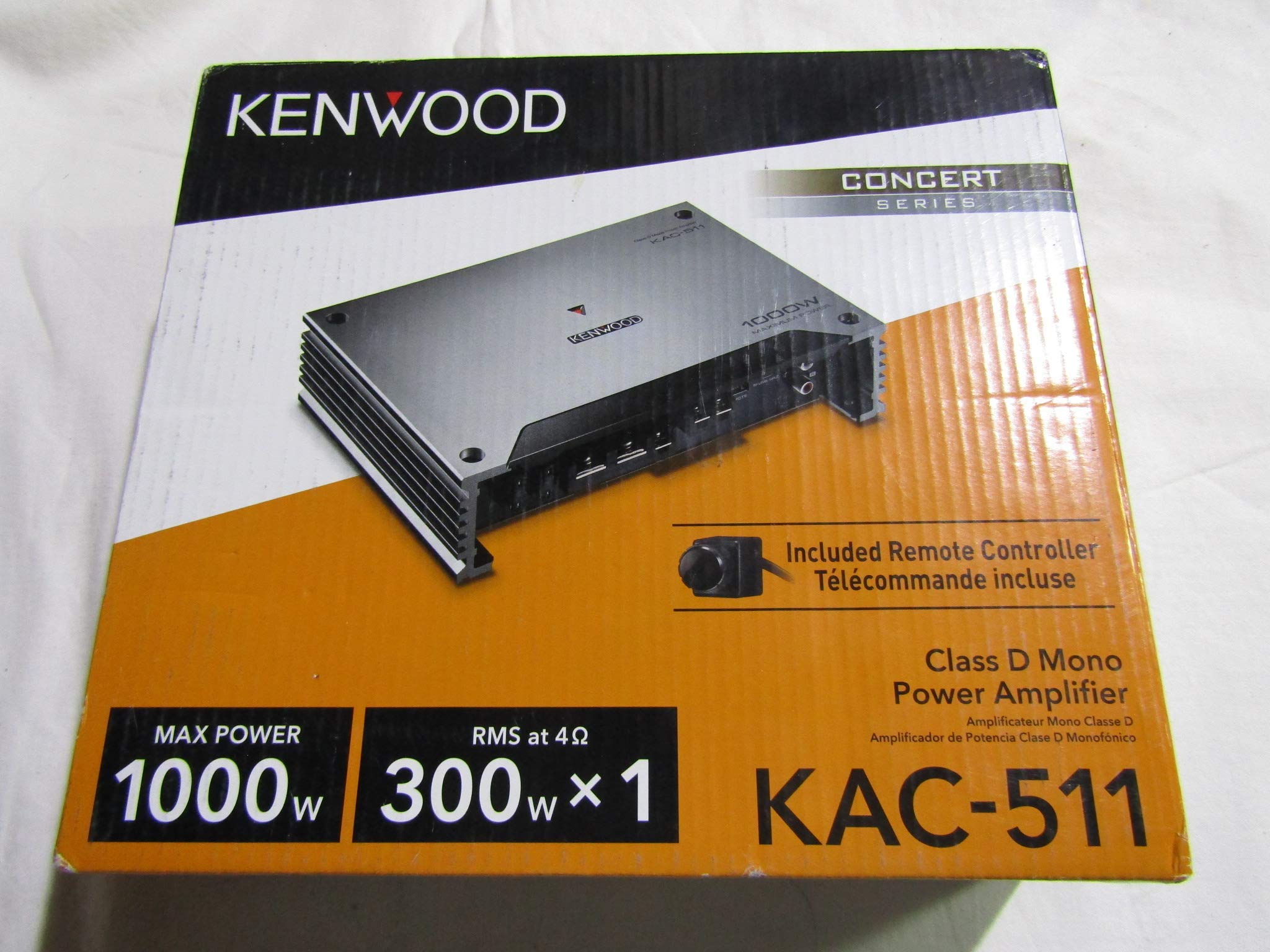 Kenwood KAC-511 Class D Mono Digital Bass Boost Power Amplifier 1000 Watts (Certified Refurbished)