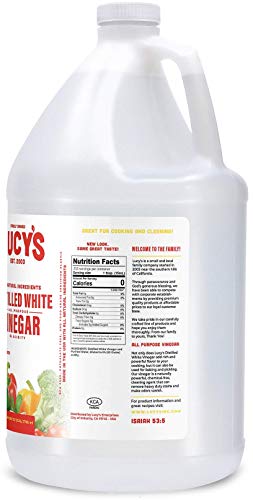 Lucy's Family Owned - Natural Distilled White Vinegar, 1 Gallon (128 oz) - 5% Acidity (White Vinegar, 1 Gallon (128 fl oz.))