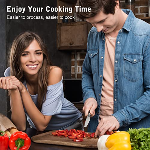 Kitchen Knife, Chef Knife Set - 8 Inch Chef Knife & 8 Inch Bread Knife & 5 Inch Paring Knife, German Stainless Steel Sharp Cooking Knife, Ergonomic Wooden Handle Knives Sets with Gift Box