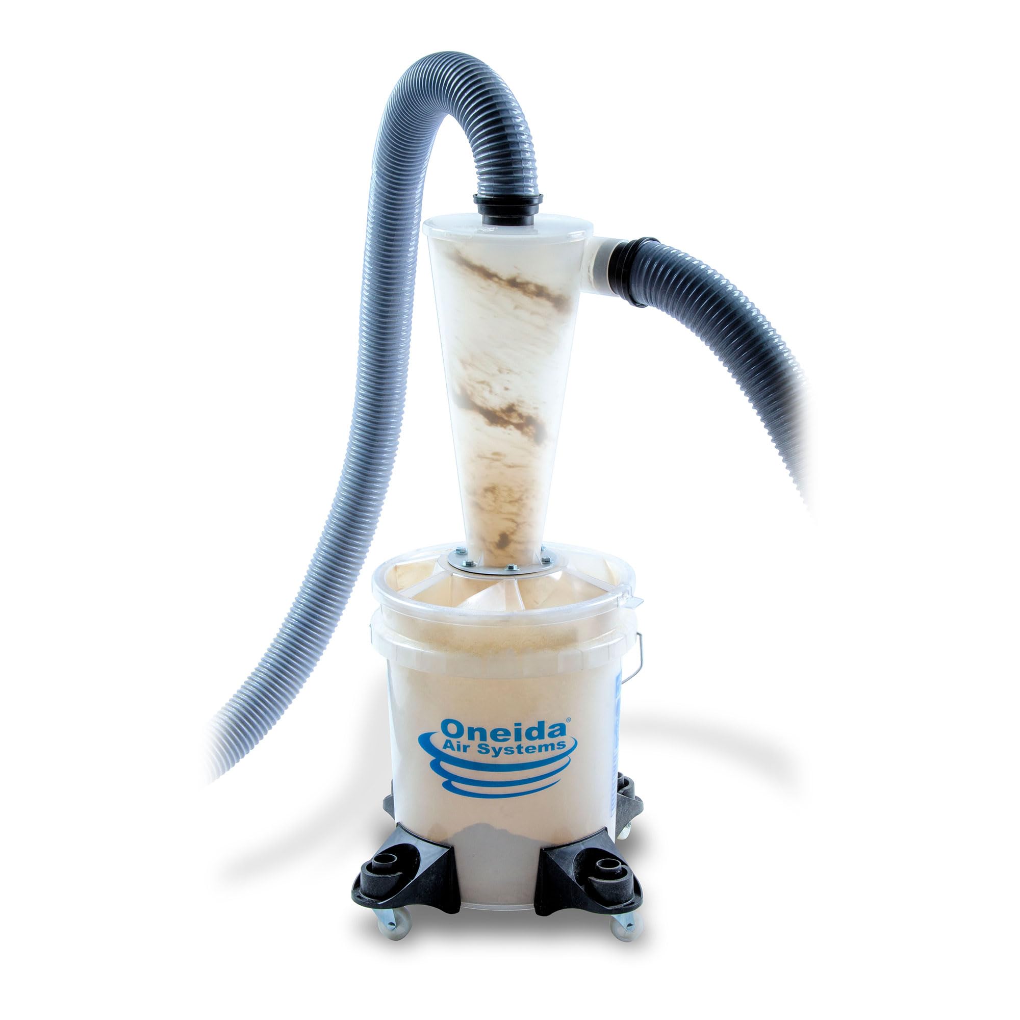 Oneida Air Systems Dust Deputy 2.5 Deluxe Cyclone Separator Kit: Portable Collector with Clear Bucket for Wet/Dry Shop Vacuums (DD 2.5 Deluxe 5-Gal)