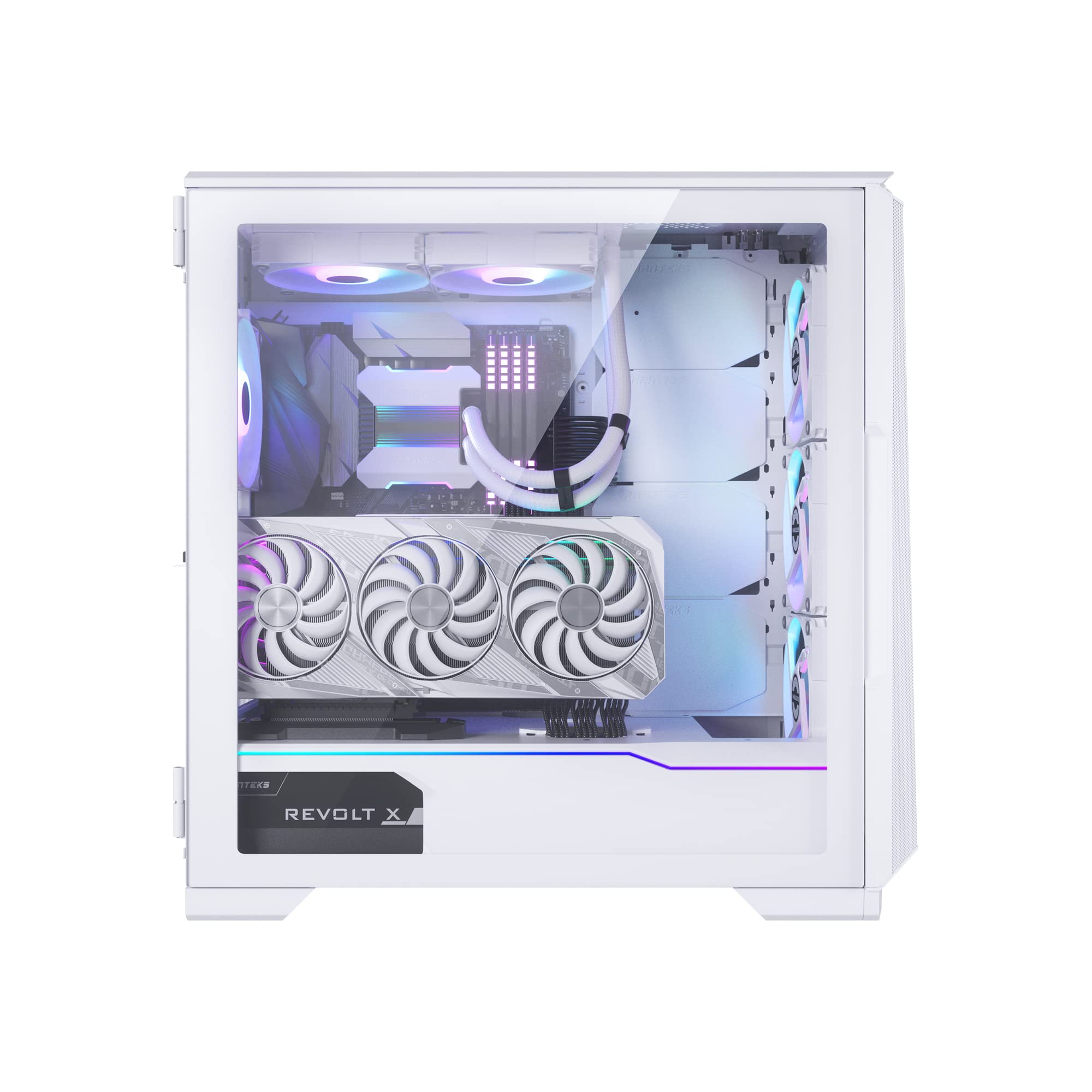Phanteks (PH-EC500ATG_DMW01) Eclipse P500A high Airflow Full-Metal mesh Design, ATX Mid-Tower, Digital-RGB Lighting, 140mm D-RGB case Fans, Tempered Glass, Dual System Capable, Matte White