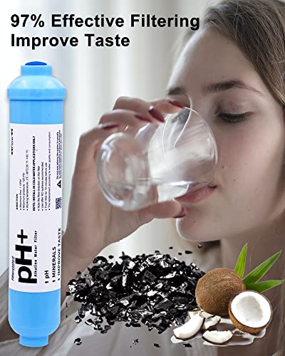 Ph+ Alkaline Water Filter Cartridge Improve Body Vitality Reverse Osmosis Filters Improves Taste Water Filter Replacement Mineralizes Water Filter Cartridge for Ro System