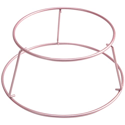Luxshiny Bread Cooling Rack Alloy Round Chiffon Cake Cooling Rack Reusable Baking Cake Embryo Rack Cooling Bracket Kitchen Baking Accessories (Rose Gold)
