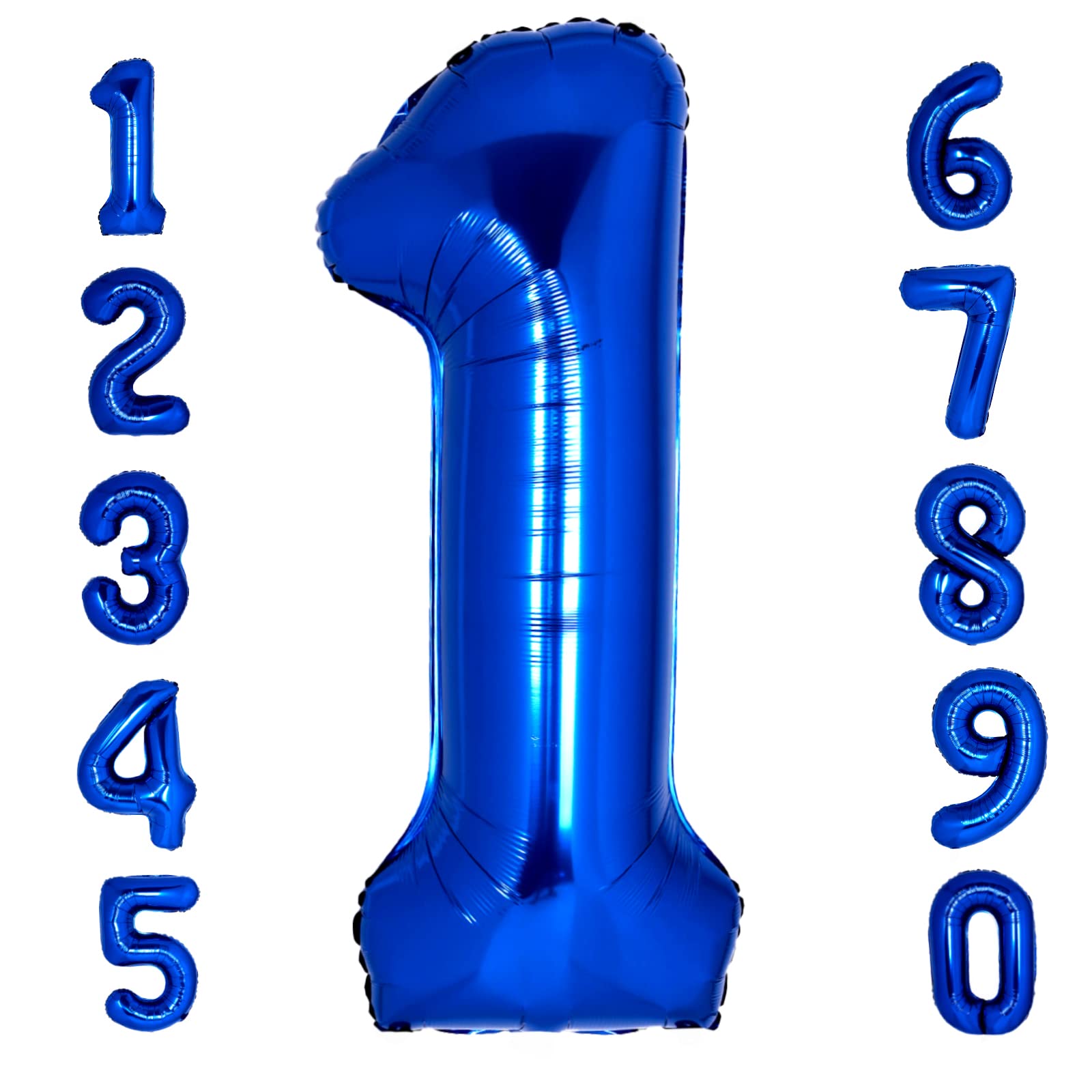Huge 40 Inch Navy Blue Number 1 Balloon One Balloon for First Birthday Decors Kids Boys Girl Helium Hot Blue Theme Party Number 1 Balloon 1st Balloons Birthday for Anniversary Decors Baby Shower