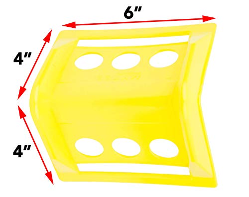 Mytee Products 20 Pack Yellow 4" Flatbed Edge Protectors with Carrying Case - 4" Winch Ratchet Straps Plastic Corner Protectors for Flatbed Cargo Load