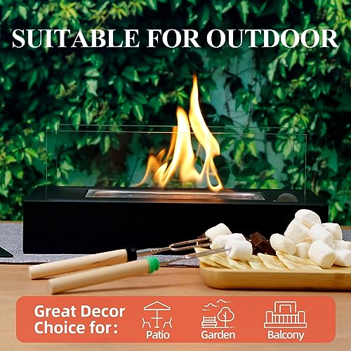 Tabletop Fire Pit for Halloween Christmas Decor, Outdoor Table Top Firepit Indoor Tabletop Fireplace for Patio Balcony Living Room Table Decoration Family Holiday Party Gathering Friday Night Dinner