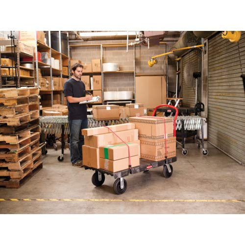 Rubbermaid Commercial Products Heavy-Duty Platform Truck Cart, 1000 Pound Capacity, 24 x 48 Platform, Black (443600BK)