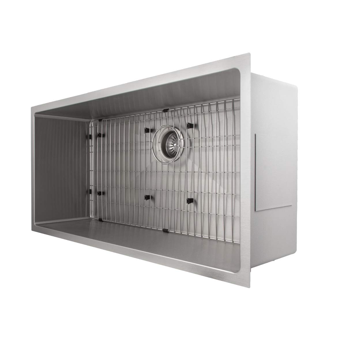 ZLINE 33" Meribel Undermount Single Bowl Stainless Steel Kitchen Sink with Bottom Grid (SRS-33)