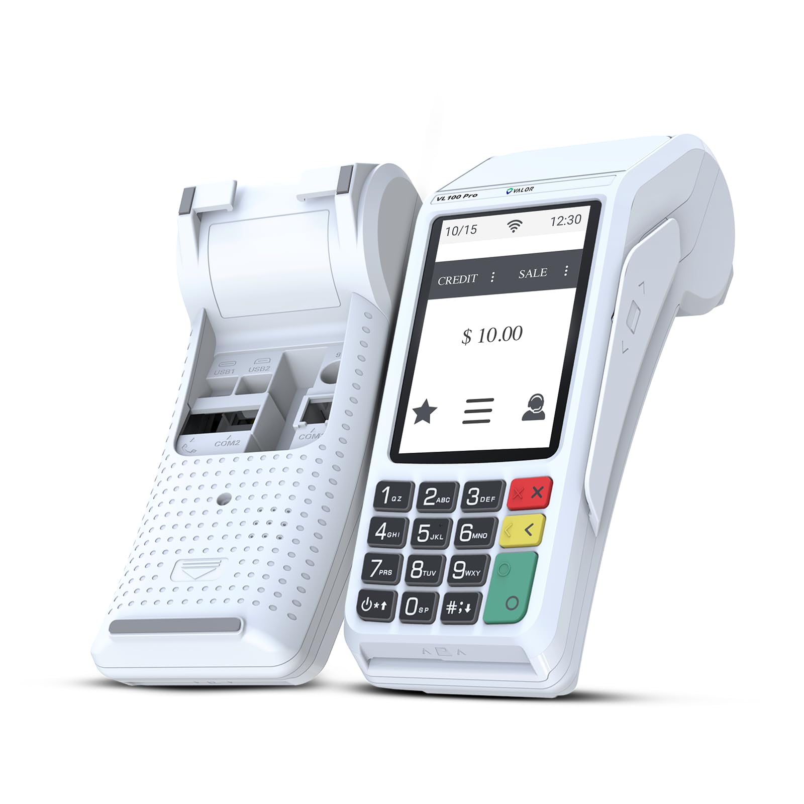Valor PayTech VL100 Pro POS Countertop Terminal | Economically Efficient Solution with Dual Pricing, 3.5β Touchscreen, PCI PTS 6.x Certified, 128MB RAM, Wi-Fi/4G/Bluetooth Connectivity.