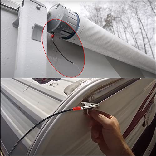 scottchen PRO RV Rain Gutter Spout Extender Trailer Camper Rain Diverter Hack Extended 7.5in Reduce Dirty and Black Streaks 6pack(Black/Red)