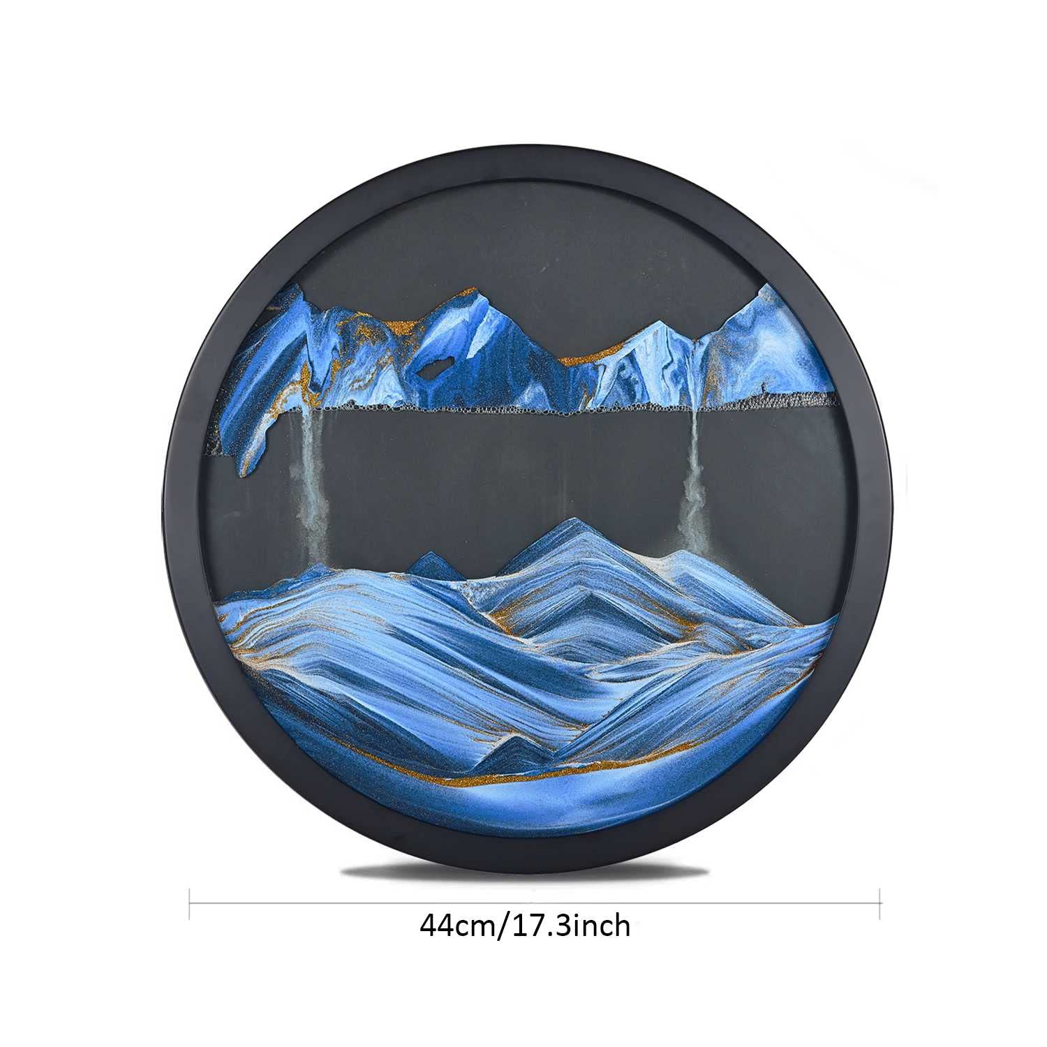 Moving Sand Art Picture, 3D Moving Sandscapes, Wall Art Decoration, Glass Crafts, Dynamic Sand Art Decor for Home and Office
