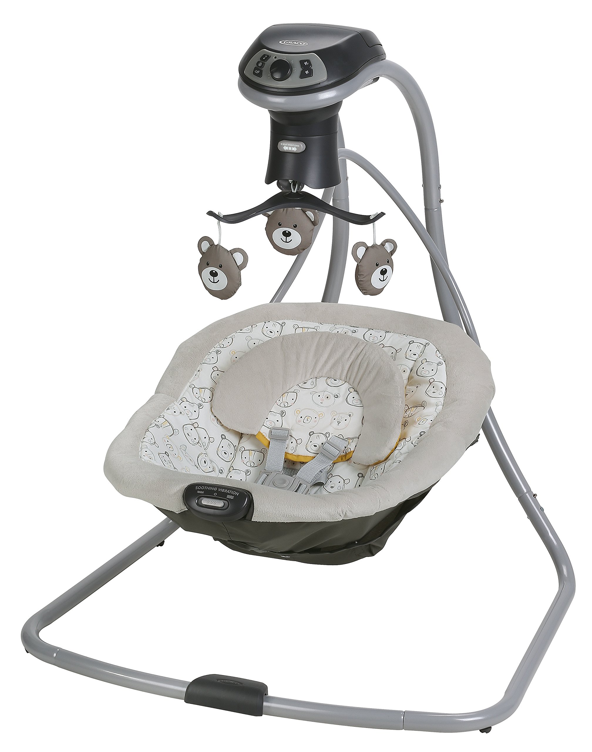 Graco Simple Sway LX Baby Swing, Teddy, 1 Count(Pack of 1)