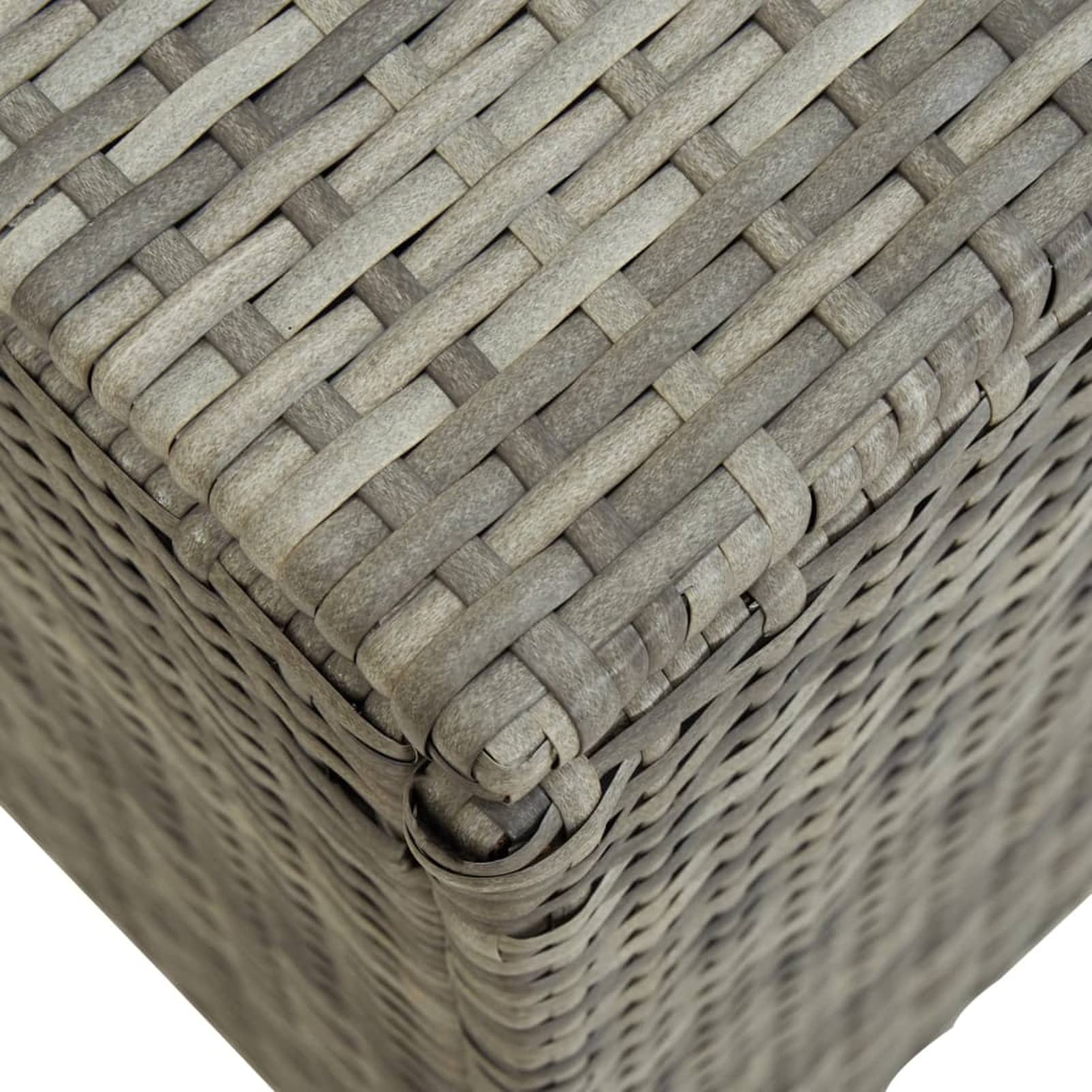 ZEYUAN Patio Storage Box Deck Storage Box Outdoor Storage Cabinet Waterproof Storage Containers Storage Outdoor Poly Rattan 78.7"x19.6"x23.6" Gray