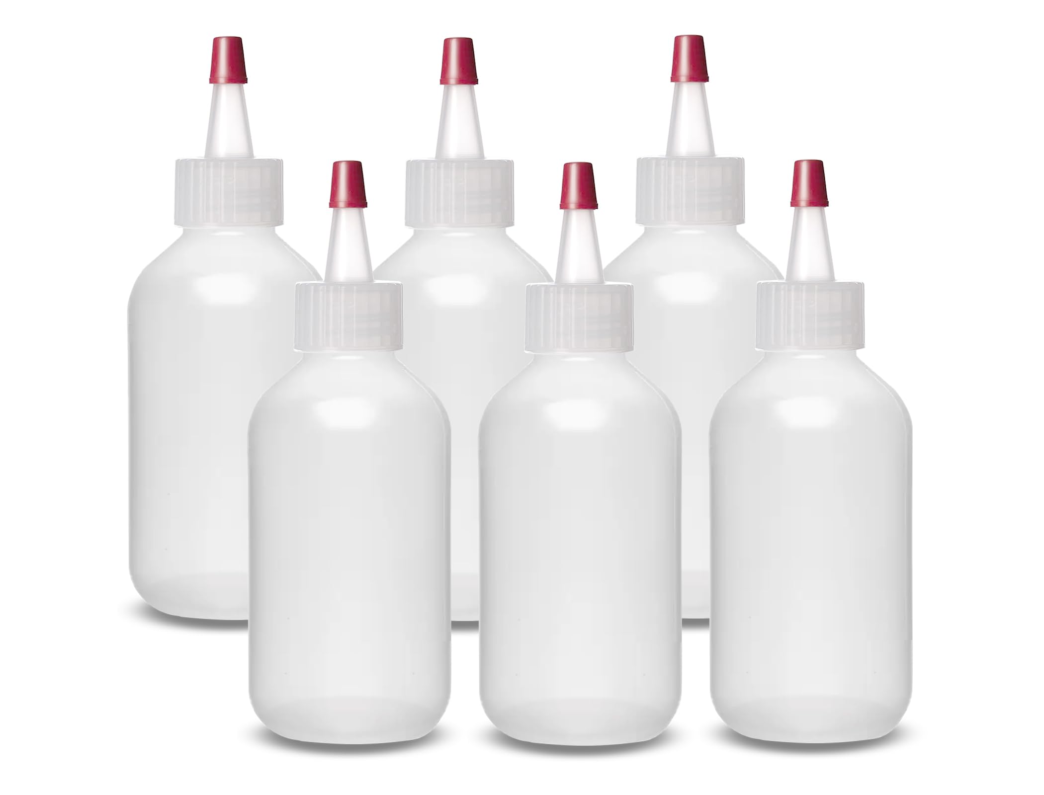 ljdeals 4 oz Plastic Squeeze Bottles with Yorker Caps, for condiments, glues, paints, craft, sauce and moreā¦Pack of 6, BPA Free, Made in USA