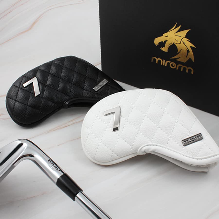 MIRORM Venus Golf Iron Covers/ 9pcs Set Golf Head Covers/Golf Club Covers (Venus Black)