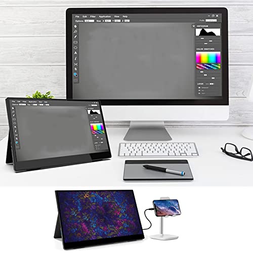 Serchou HD Monitor Type-C one line External Expansion Screen Portable Touch Display with Built-in Dual Speakers