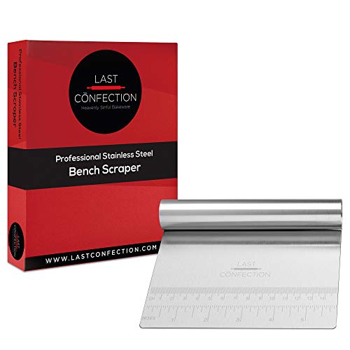 Last Confection Stainless Steel Bench Scraper/Pastry Dough Cutter Chopper for Bread, Pizza, Pasta and Cookies