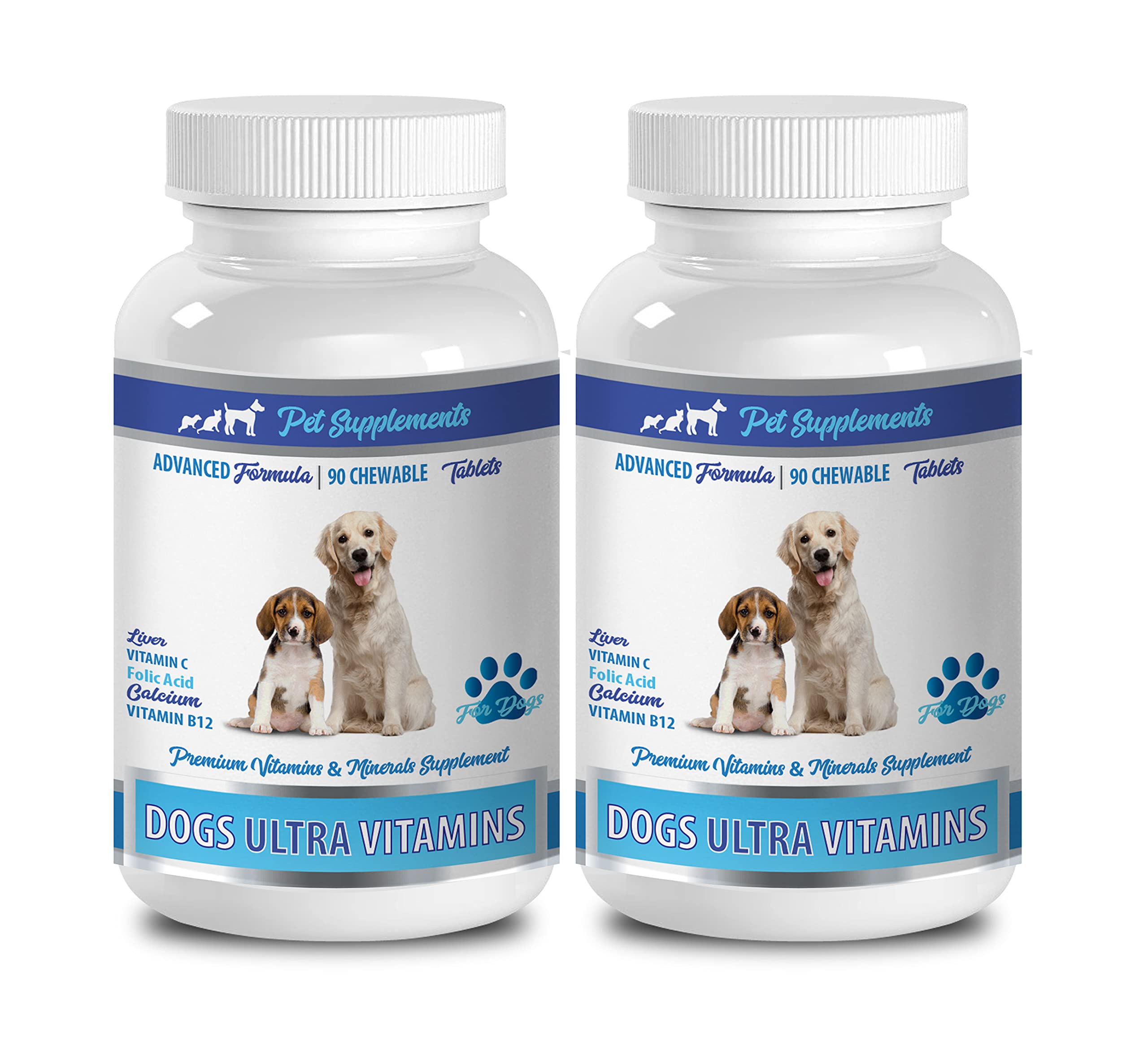 Vitamins for Dogs Joints - Dog Ultra Vitamins - Minerals - Essential NUTRIENTS - Premium and Natural - Minerals for Dogs - 2 Bottles (180 Chews)