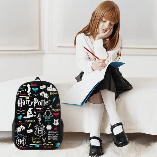 Ynxhroe Travel Backpack 17 Inch School Backpack Fashion Hiking Backpack Insulated Lunch Bag Pencil Pouch Set 3 Piece for Kids Gifts