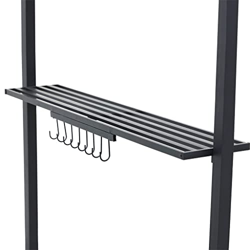 KFJBX Outdoor Grill Gazebo 8 X 5 Ft Shelter Tent Double Tier Soft Top Canopy and Steel Frame with Hook and Bar Counters