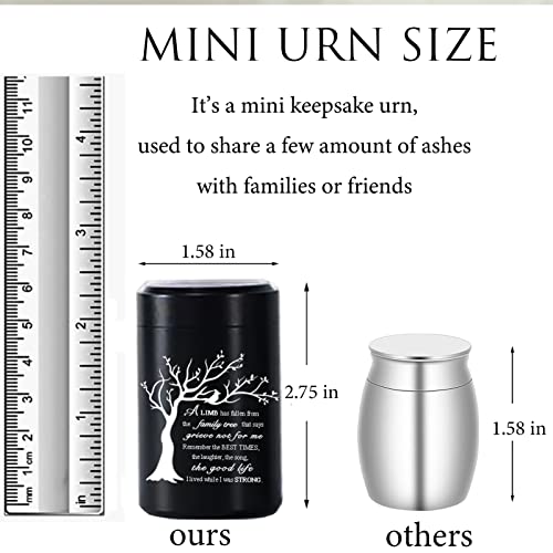 Small Urns for Ashes - Set of 4,2.7 inch High Aluminium Mini Urns, Cremation Urns for Human/Pet Ashes, Ashes Holder, Small Keepsake urns-My Mind Still Talks to You