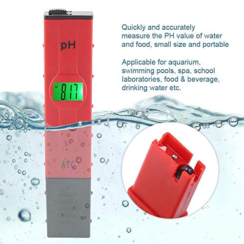 Portable PH Test Pen LCD Digital Food Beverage PH Meter Aquarium Pool Water Quality Testing Acid and Alkali Tester with Backlight
