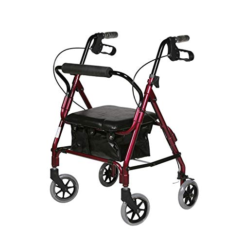 Rollators 4 Wheel with Seat Folding Lightweight, Folding Rollator with Seat and Basket, Rollator Walker for Elderly Adjustable, Disability Aids Walkers, Mobility Walkers 4 Wheels.