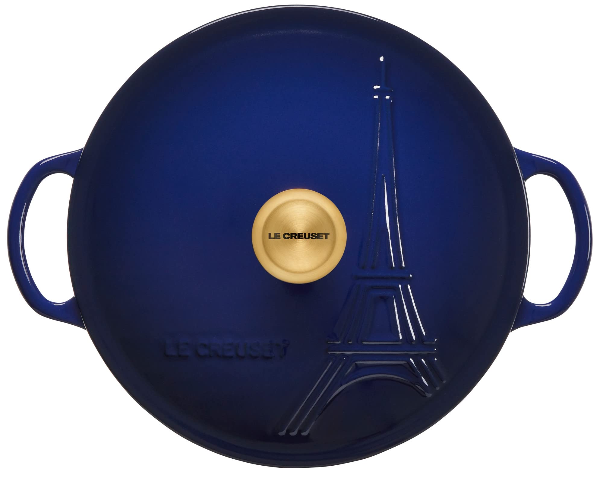 Le Creuset Eiffel Tower Collection Enameled Cast Iron Signature Cocotte with Lid, 2.5 qt., Indigo